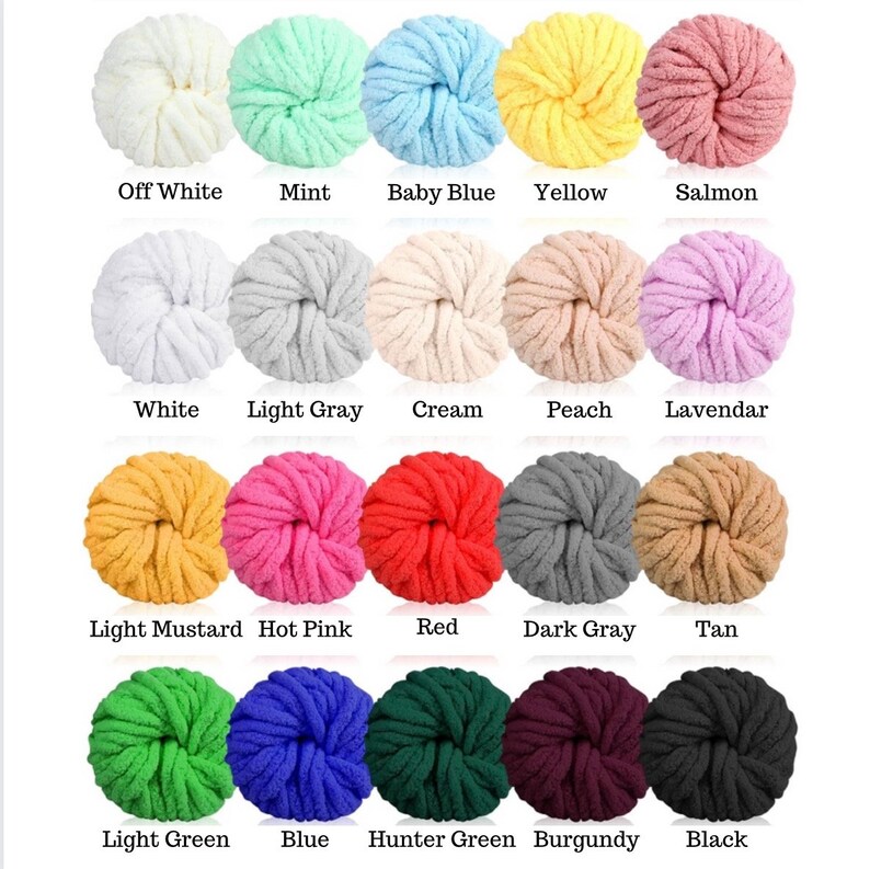 3 Color Block Blanket-choose Colors/size-handmade Soft Chunky Chenille ...