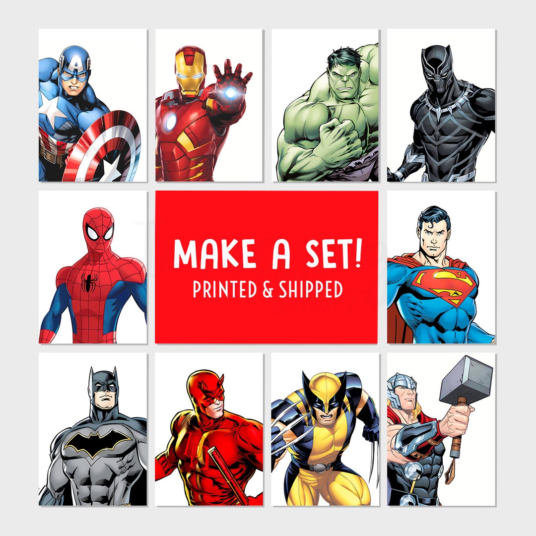 Make a Set Superhero Wall Art, Superhero Prints for Little Boys Bedroom ...