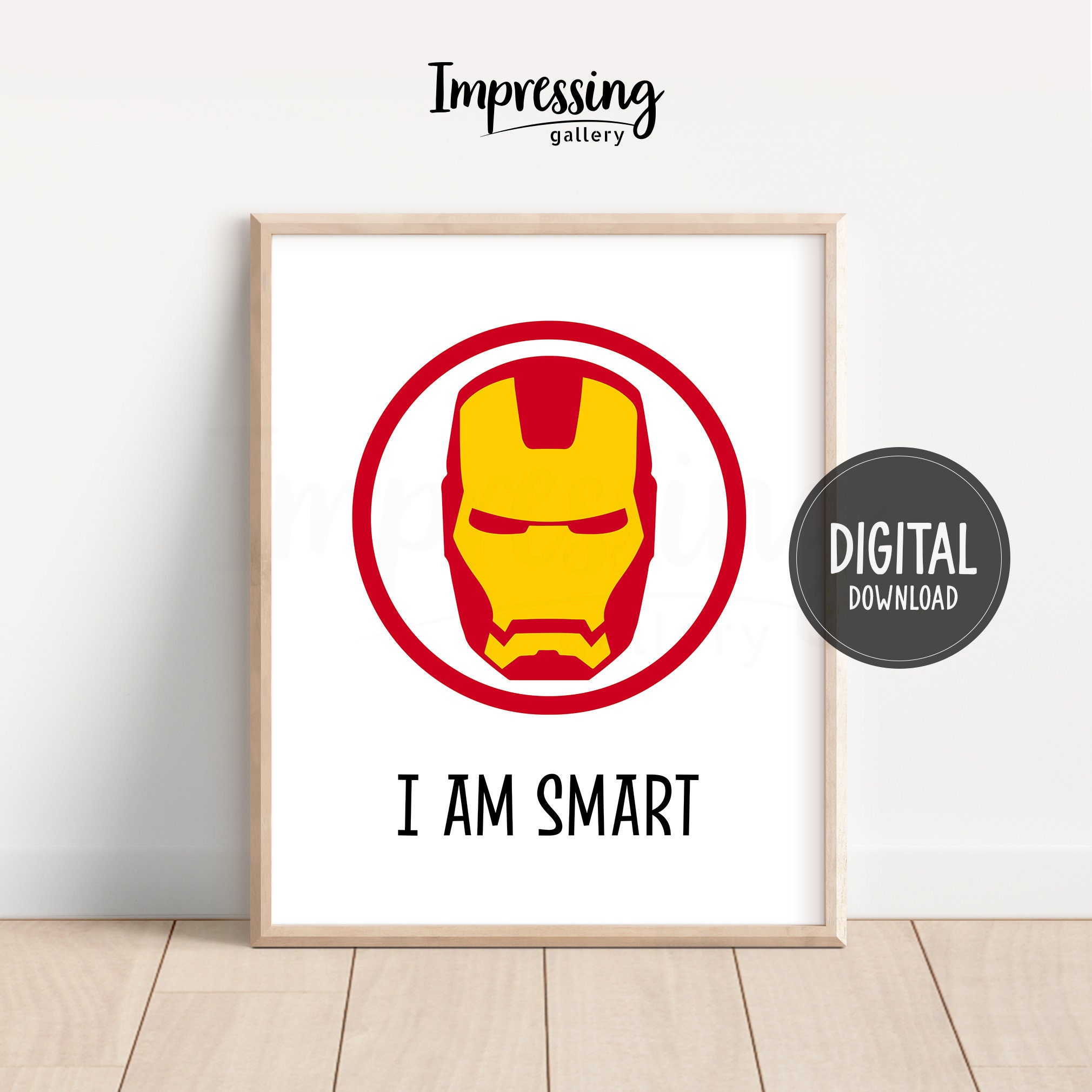 Superhero Affirmations Prints, Boys Room Wall Art, Set of 9 (digital ...