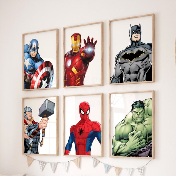 Superhero Wall Art Frame - Etsy