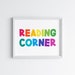 Reading Corner Print, Colorful Classroom Decor (digital Download) - Etsy