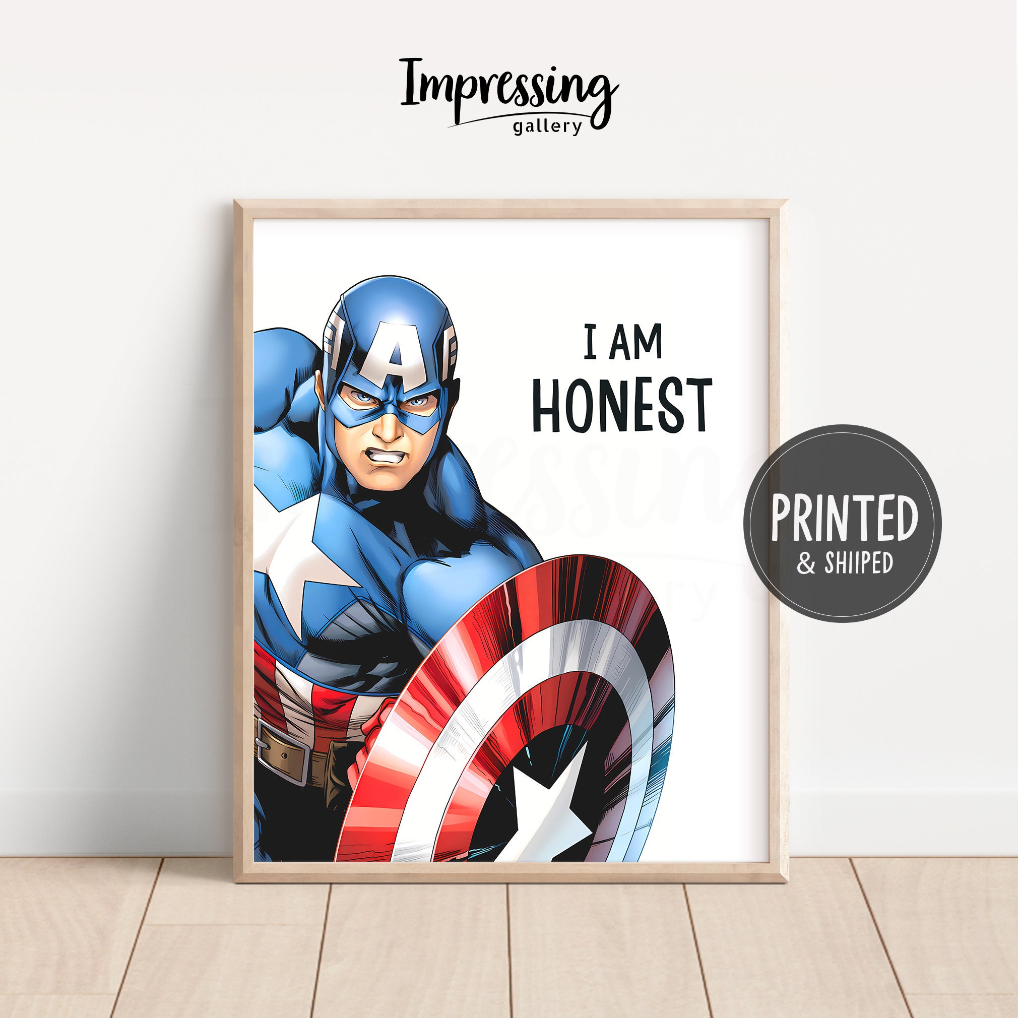 Superheroes 'I AM' Affirmations Posters, Set of 6 Prints, Avengers ...