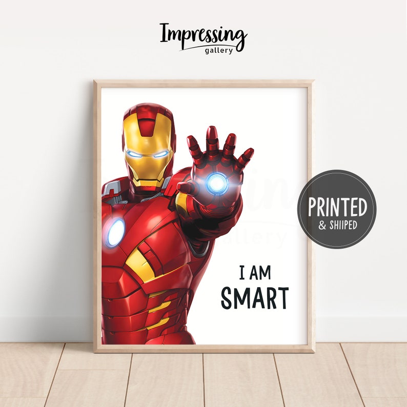 Superheroes 'I AM' Affirmations Posters, Set of 6 Prints, Avengers ...