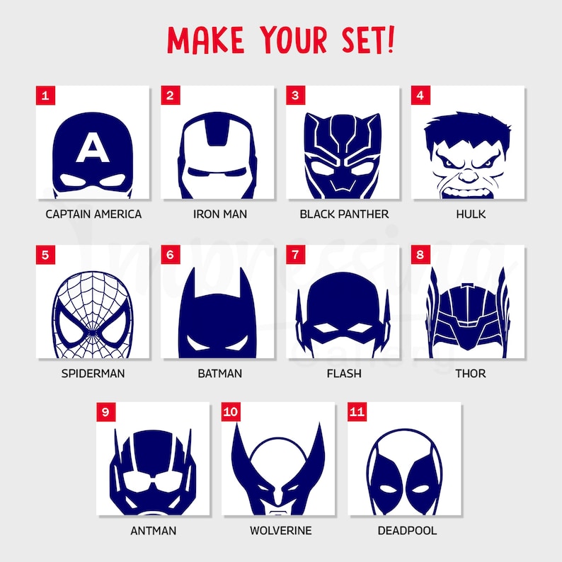 Navy Superhero Symbol Print Set – Custom Wall Art (digital Download) - Etsy