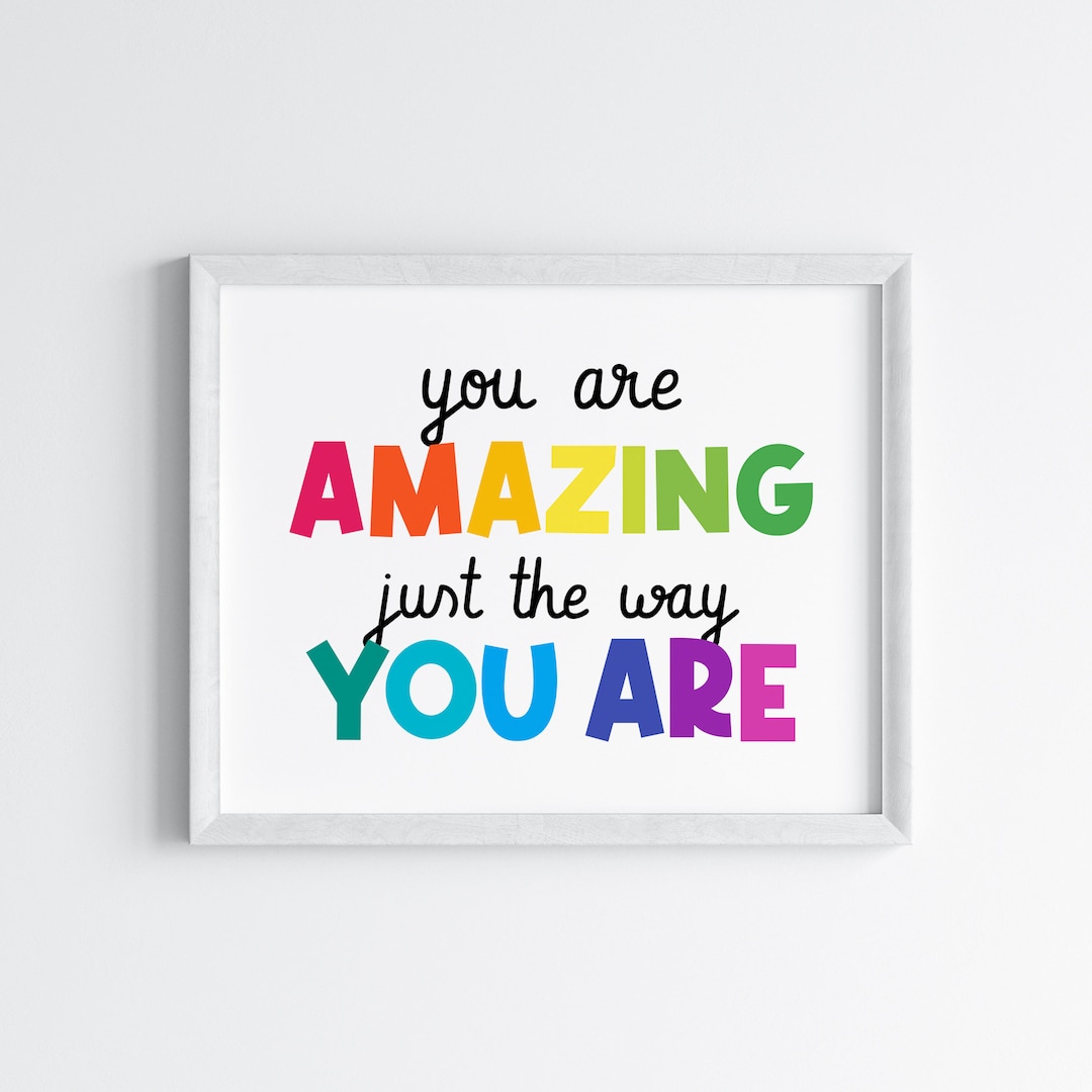 You're Amazing Print, Inspirational Kids Room Decor (digital Download ...
