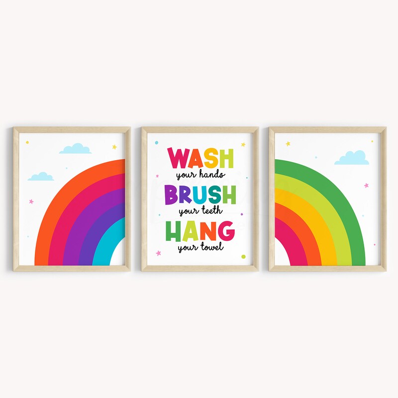 Rainbow Bathroom - Etsy