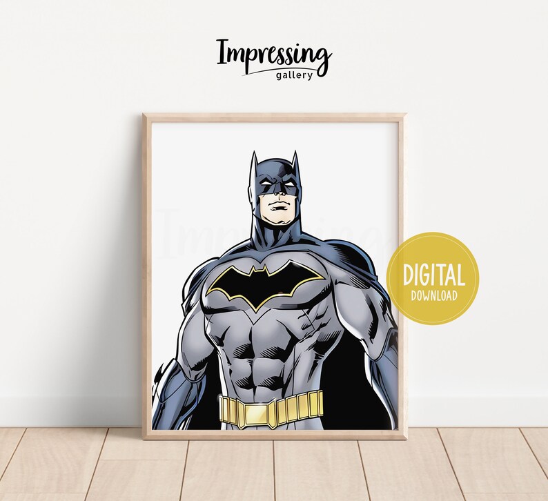 Batman Themed Personalised Name Wall Art, Set of 3 Prints, Batman ...