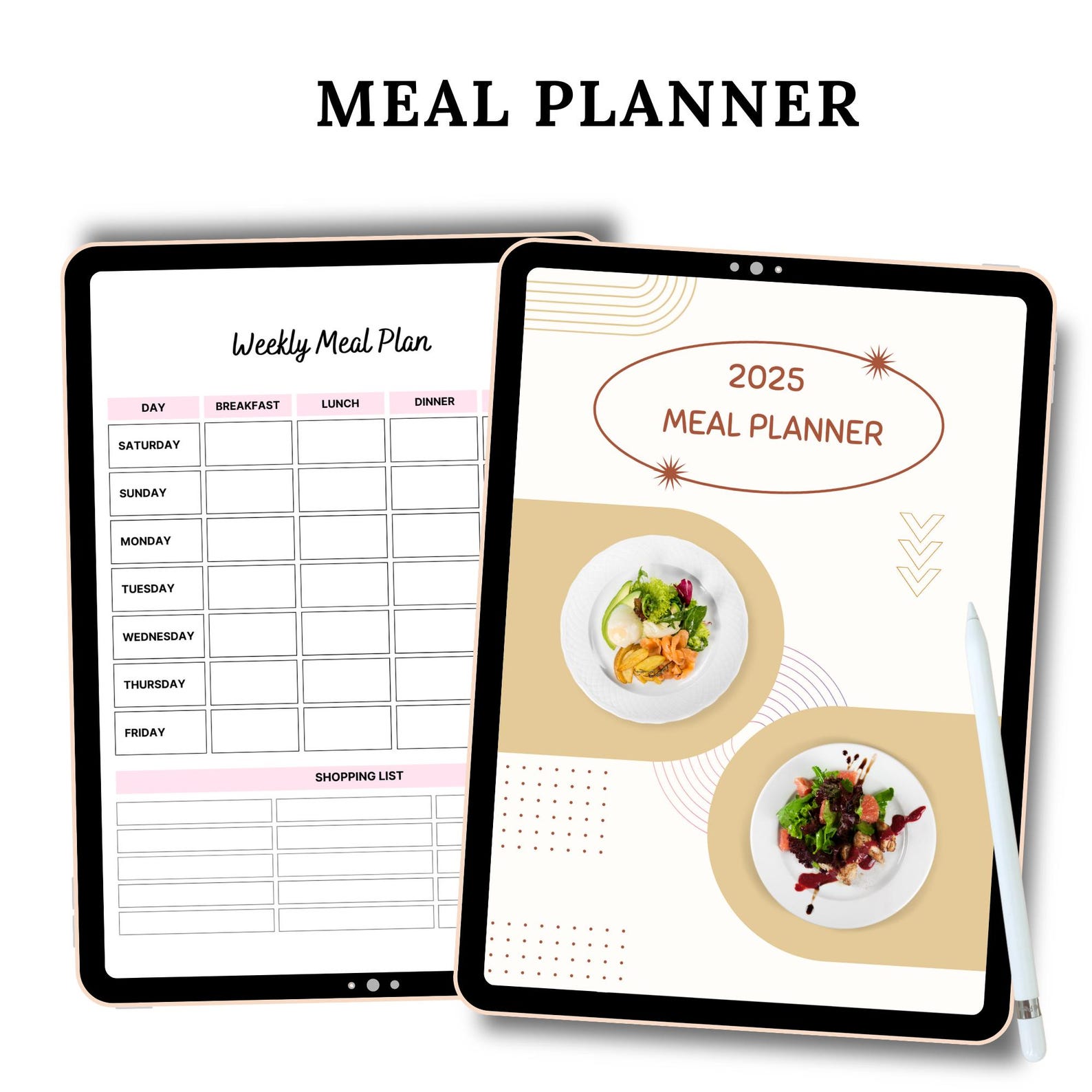 2025 Printable Meal Planner, Weekly Meal Planning Template, Food ...