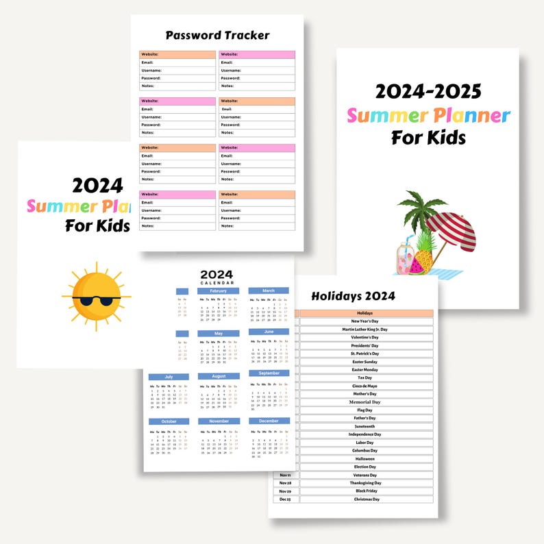 2024-2025 Summer Planner for Kids | Fun & Educational Activities ...