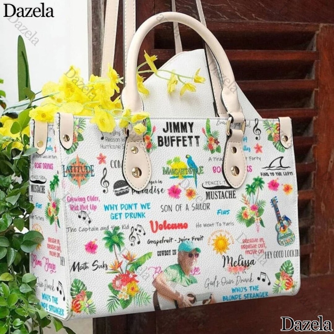 Jimmy Buffett Handbag Jimmy Buffett Leather Bag Jimmy - Etsy