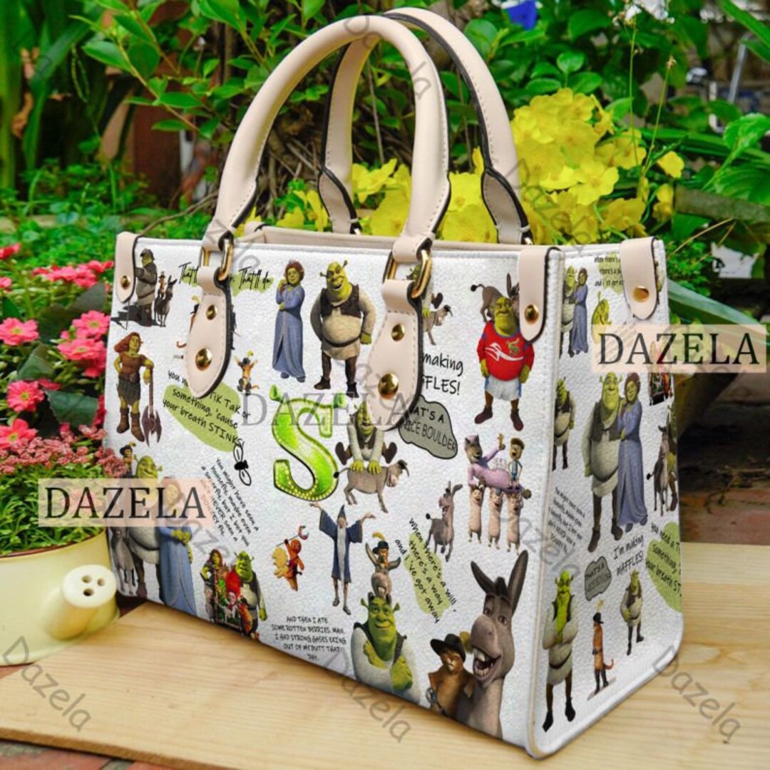 Shrek Leather Handbag, Shrek Bag ,cartoon Leather Handbag,travel ...