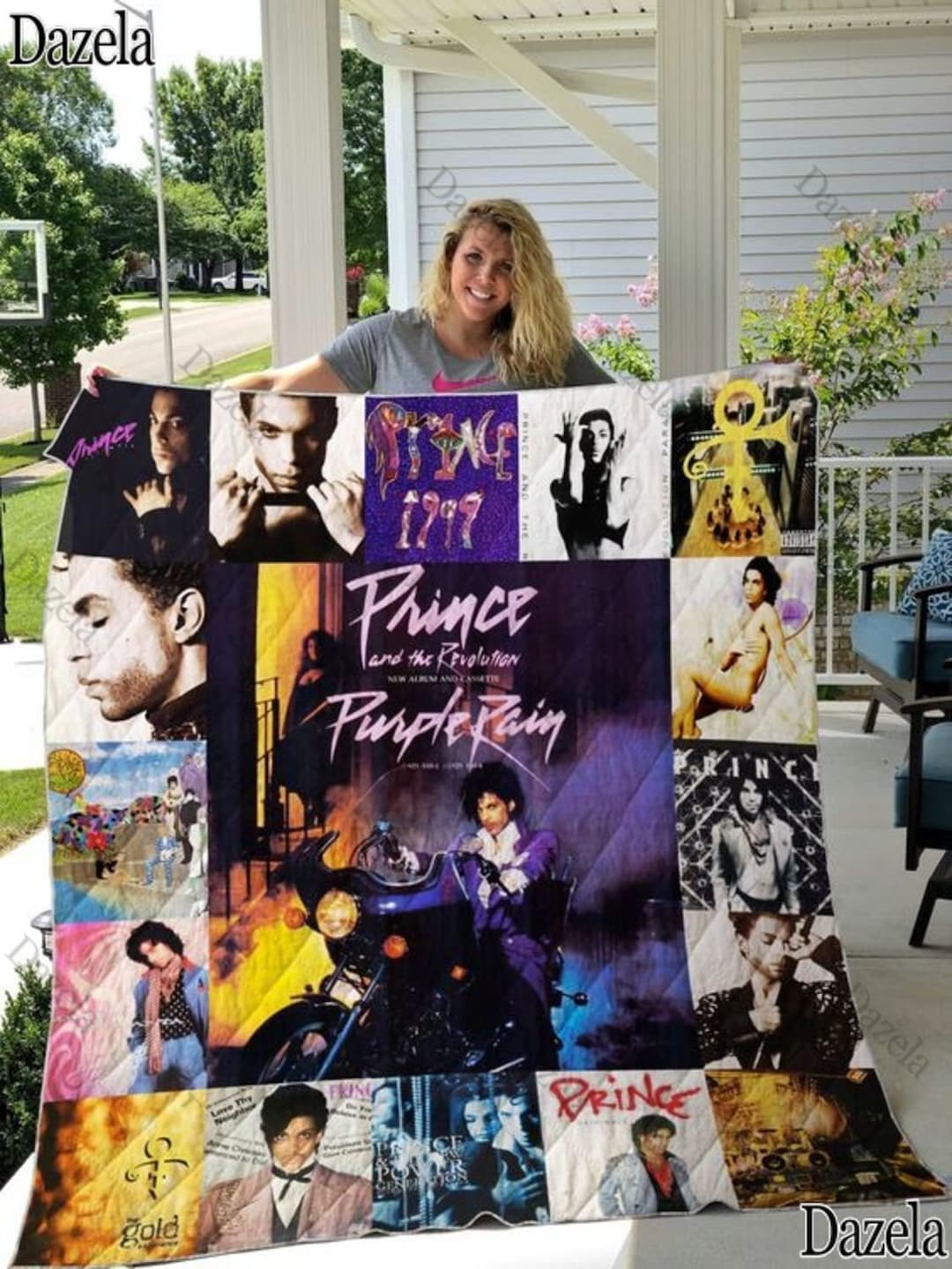 Prince Purple Rain Quilt Blanket, Prince Purple Blanket, Prince Rogers ...