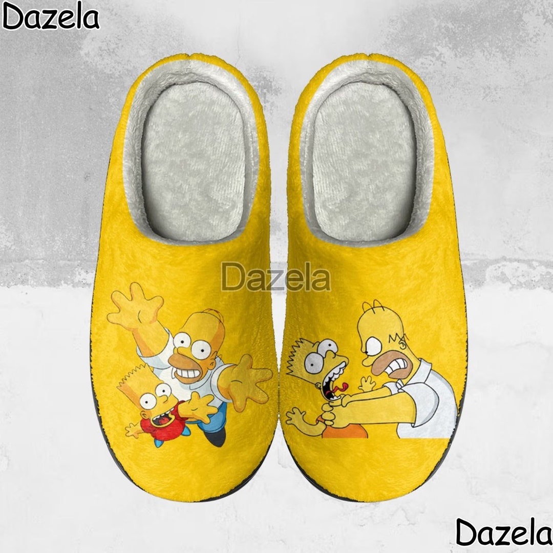 The Simpsons Family Cozy Unisex Winter Slippers, the Simpsons Movie ...
