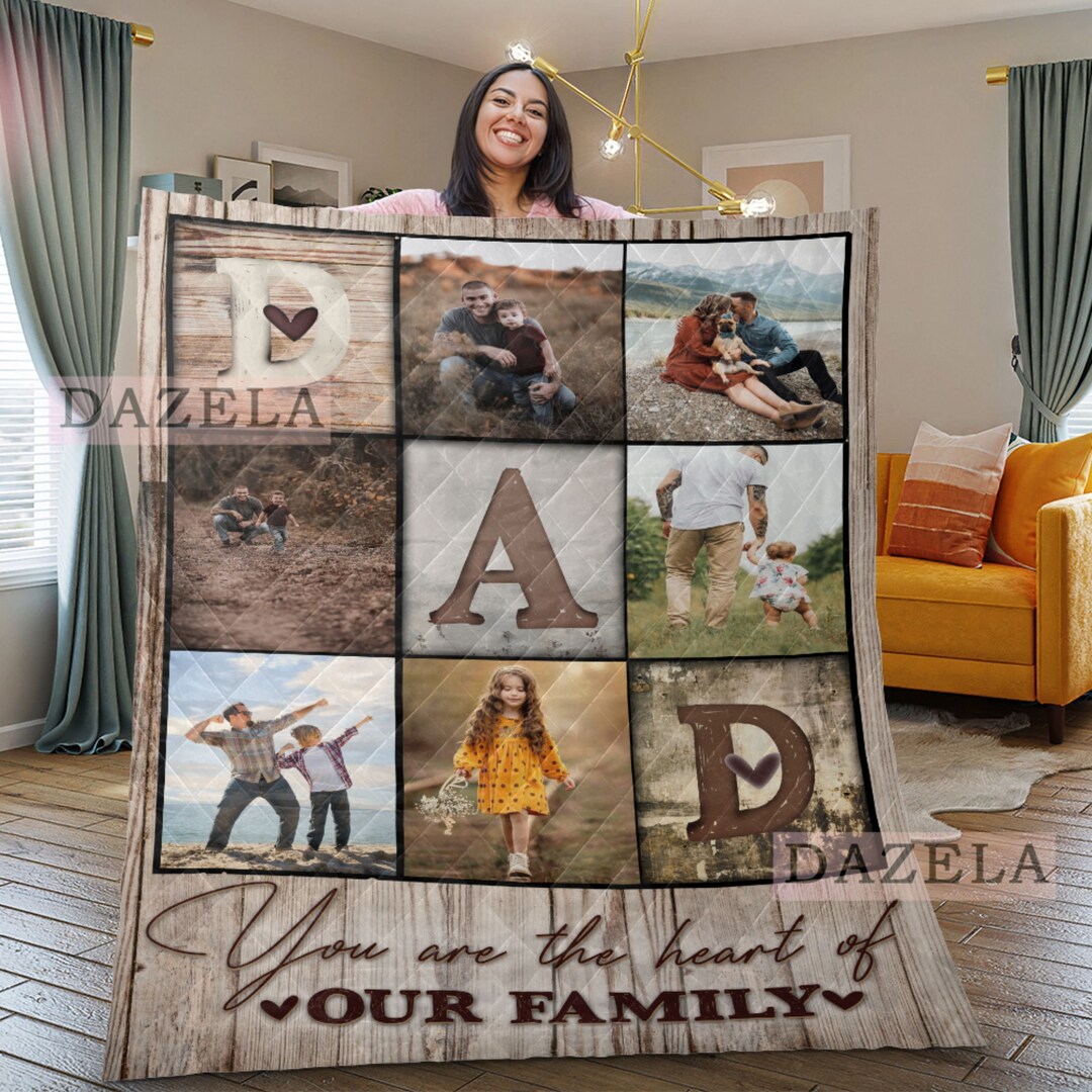 Custom Photo Quilt Blanket, Family Photo Quilt, Memory Quilt ...