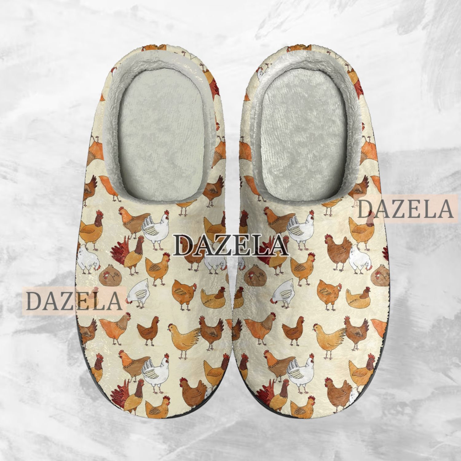 Chicken Breeds Cozy Unisex Winter Slippers sold by Cat Zaria | SKU ...