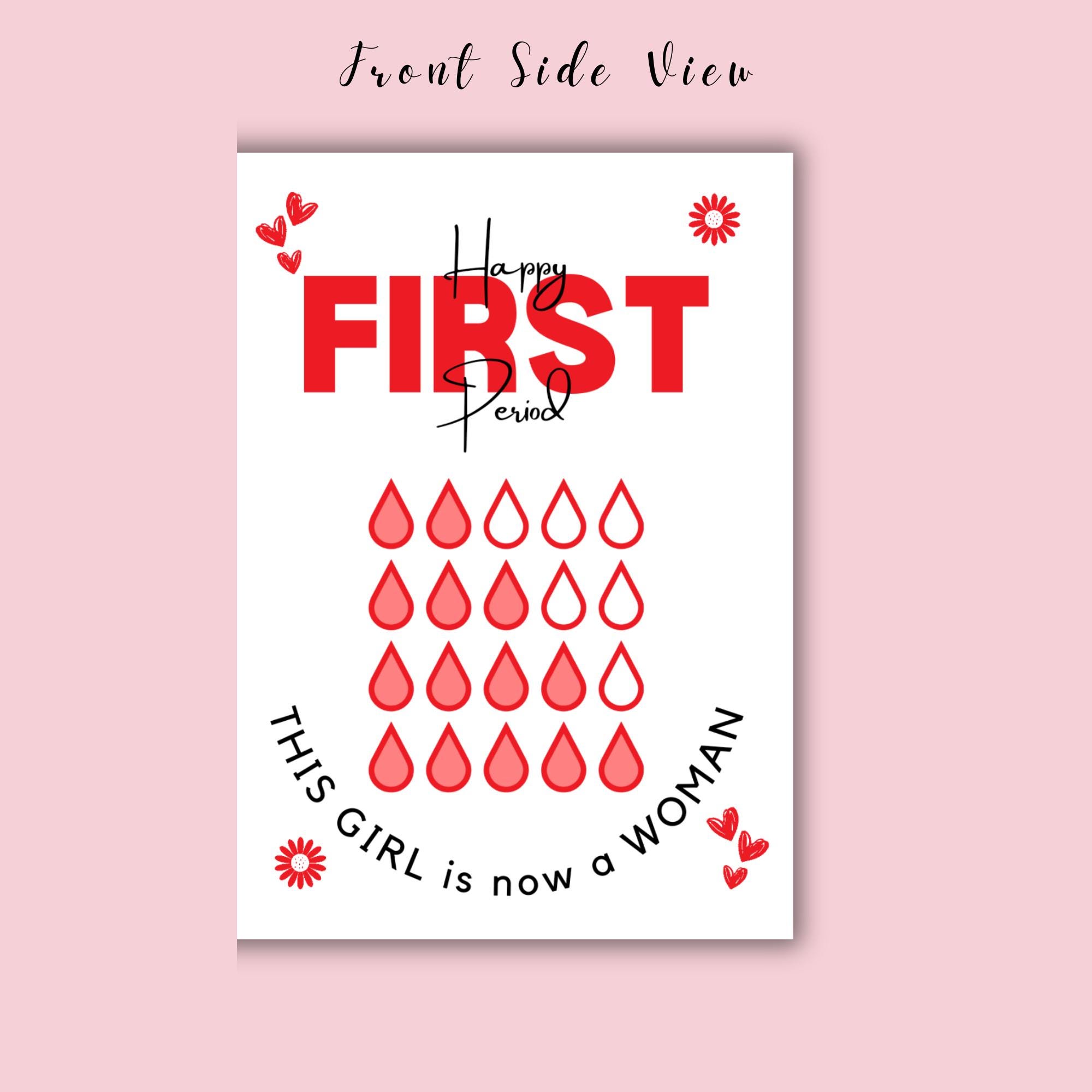 First Period Card | First Moon Cycle Card | Celebrate First Period Card ...