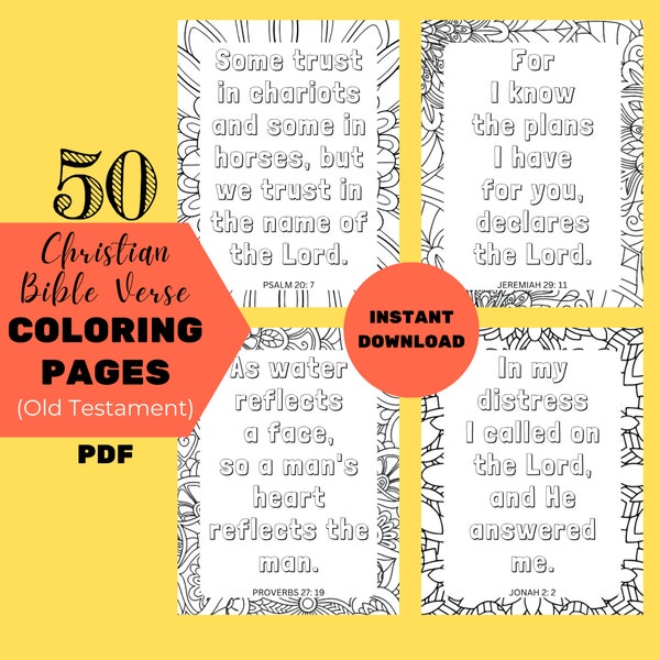 Christian Motivational Coloring Pages - Etsy