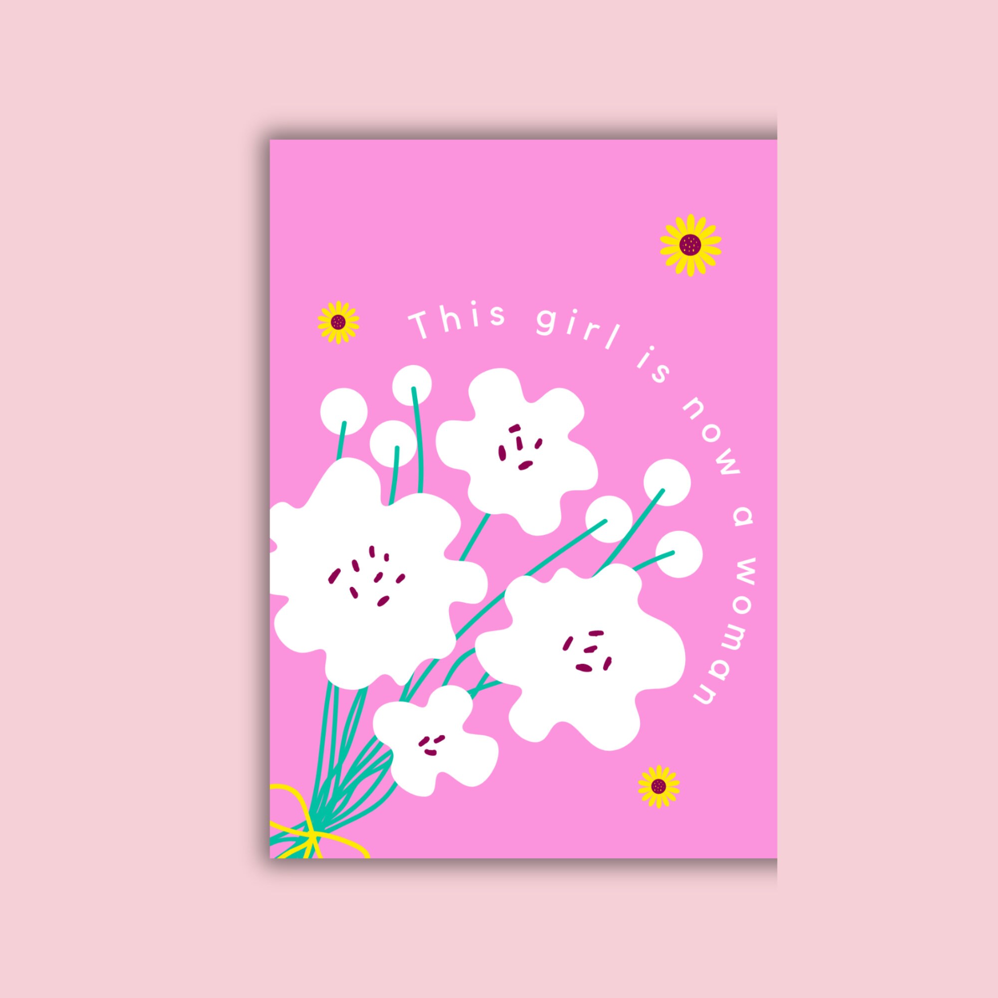 First Period Card First Moon Cycle Card Celebrate First Period Card ...