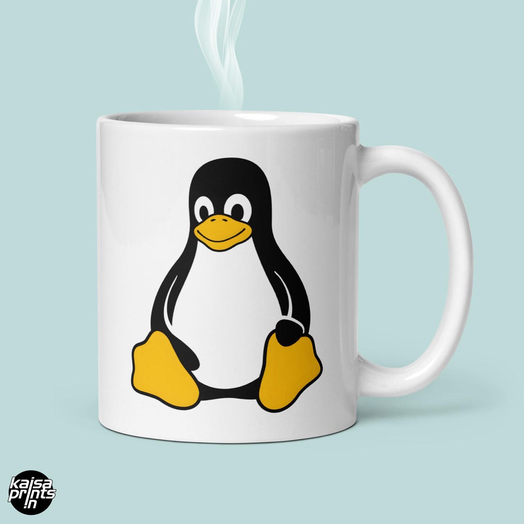 Tux Coffee Mug, Linux Coffee Mug, Coding Mug, Linux Cup, Geek Coffee ...