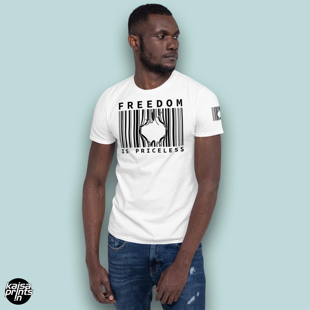 Freedom is Priceless Barcode Art Shirt, Liberty T-shirt, Gift for Free ...