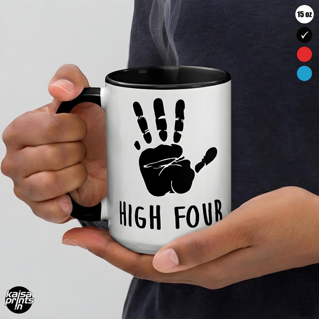 High Four Missing Pinky Finger Mug | Amputated Pinky Cup | Little ...
