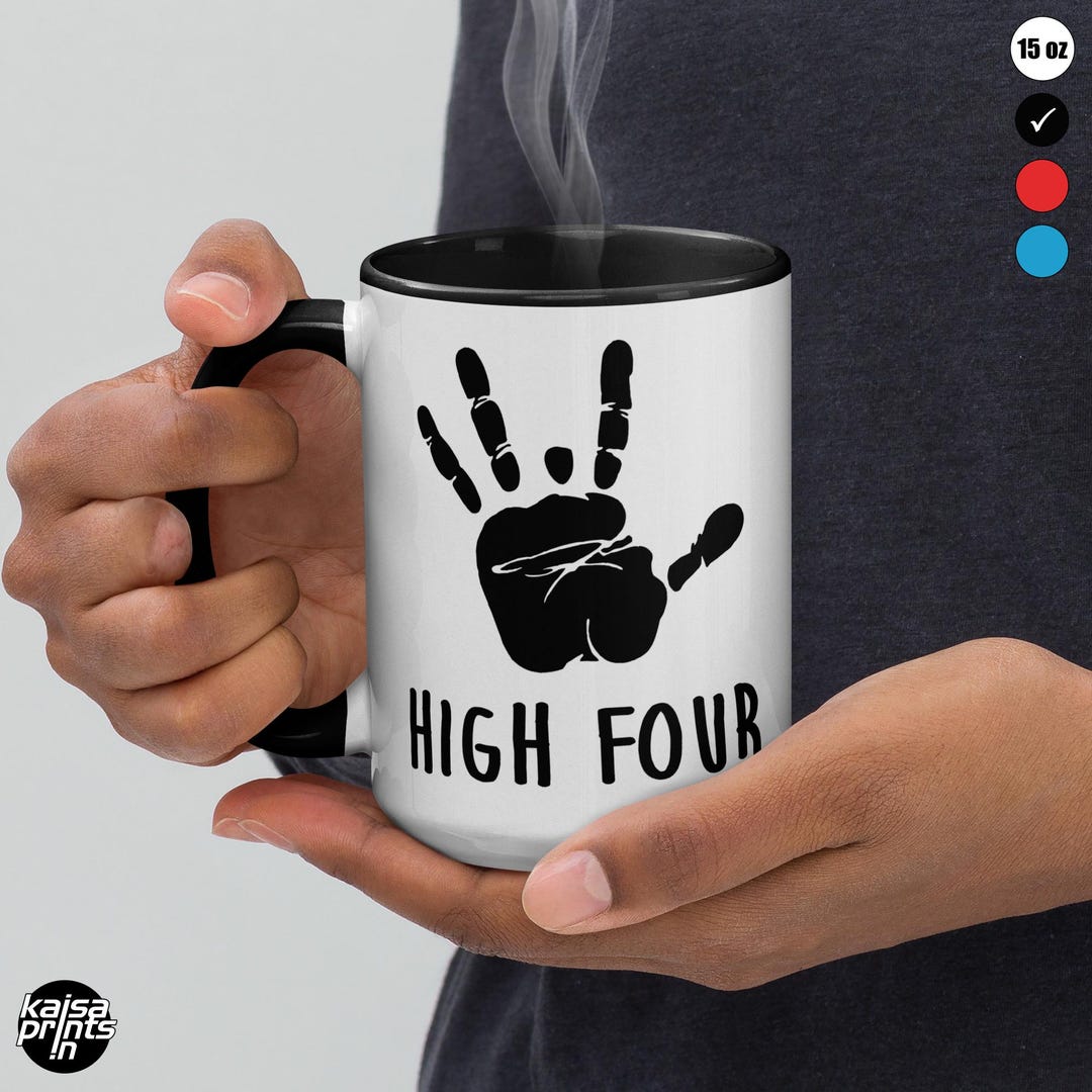 High Four Missing Middle Finger Mug, Amputated Finger Cup, Get Well ...