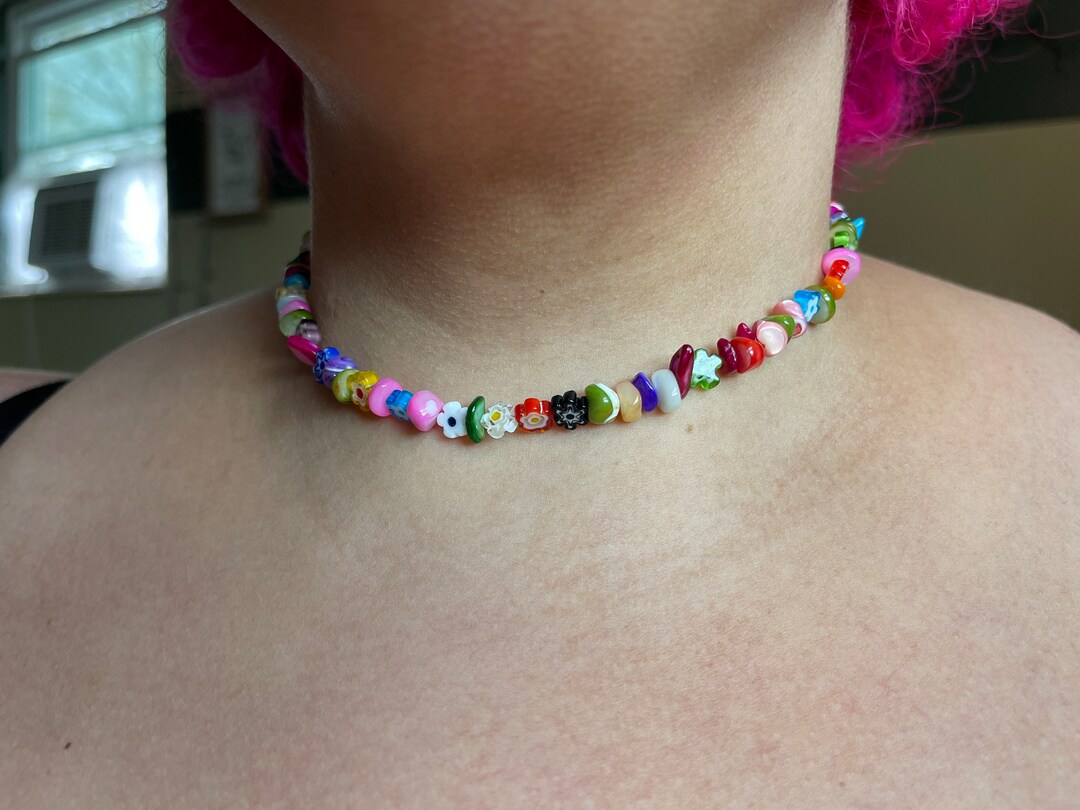 Confetti 90s Grunge Choker Necklace - Etsy