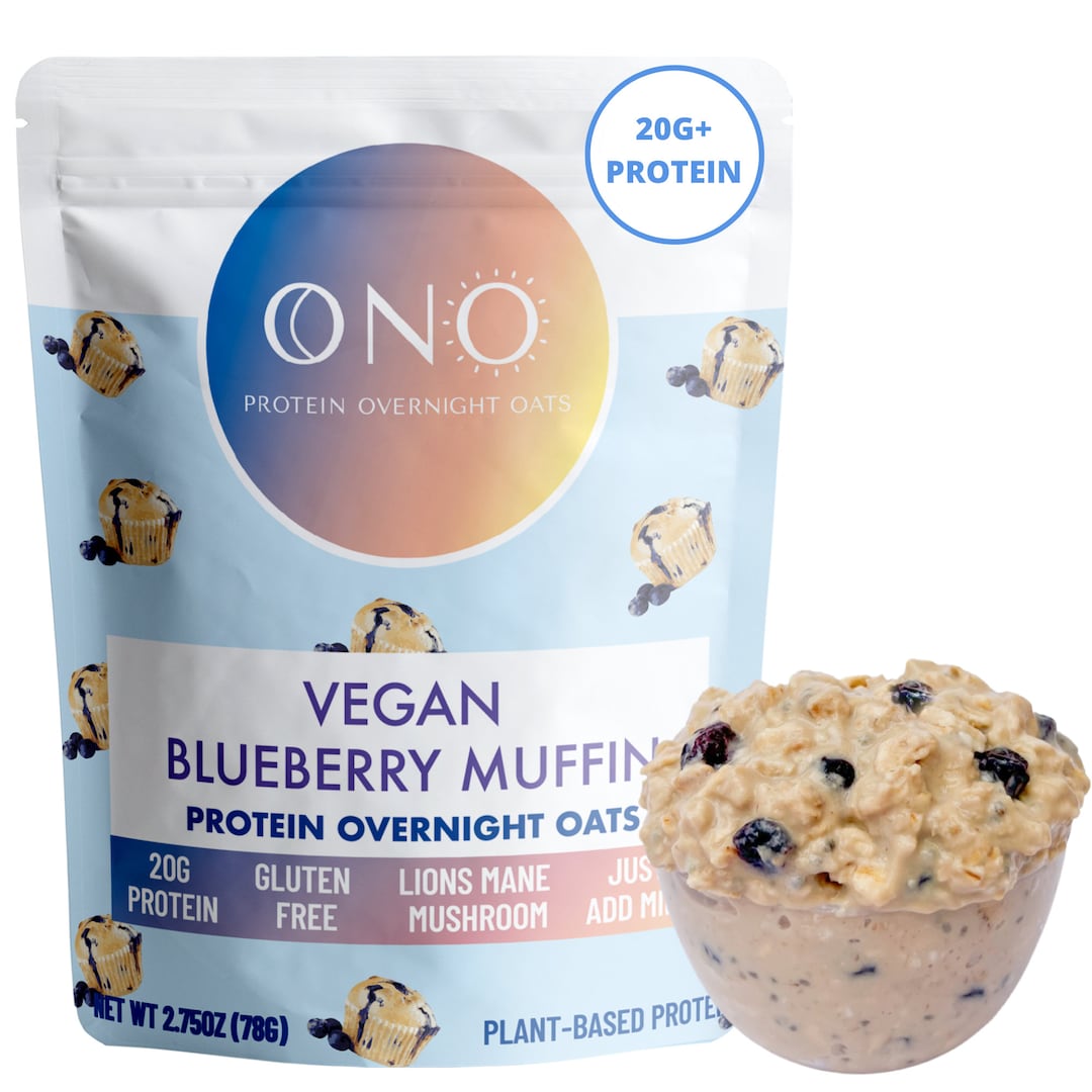 ONO Protein Overnight Oats - Vegan Blueberry Muffin (6 Pack) - High ...