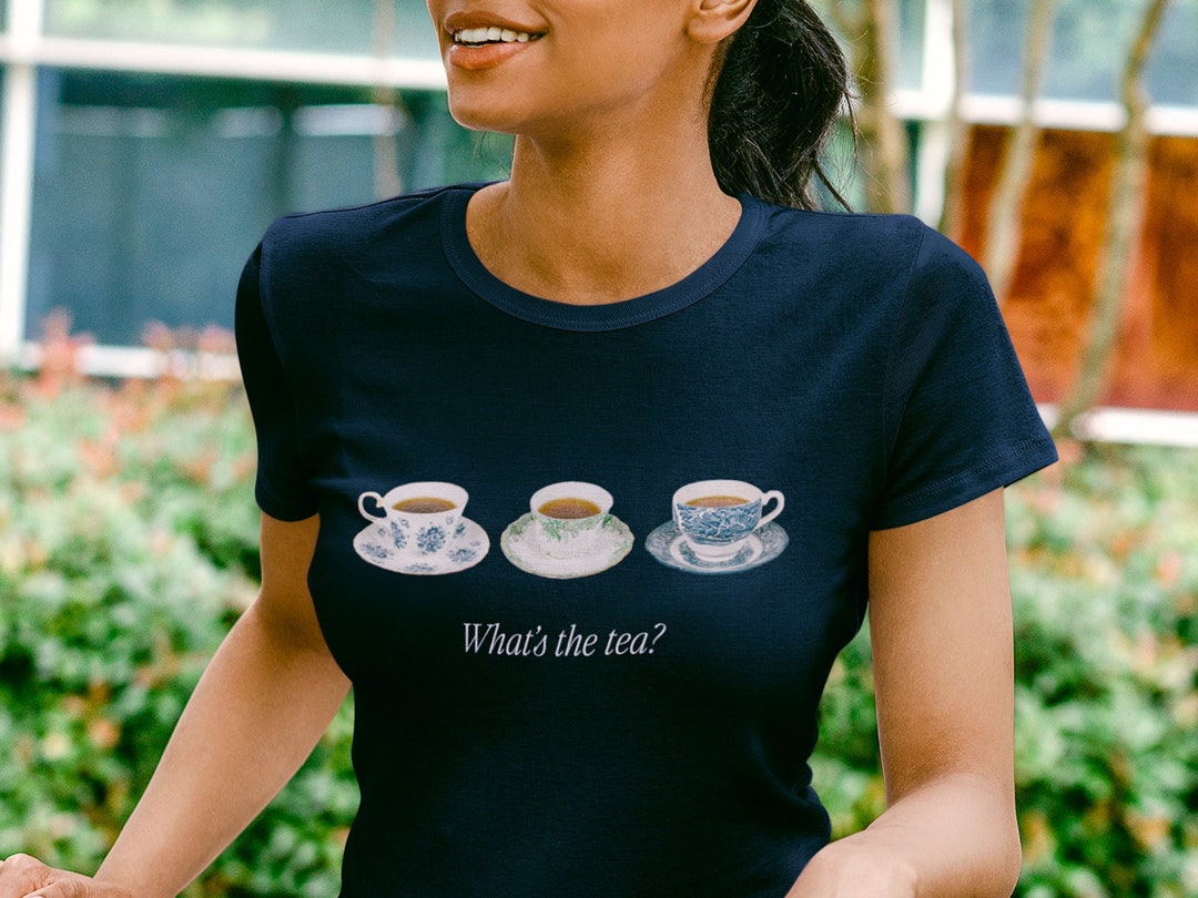 What's the Tea Teacup Shirt Antique Vintage Teacup and Saucer Toile ...