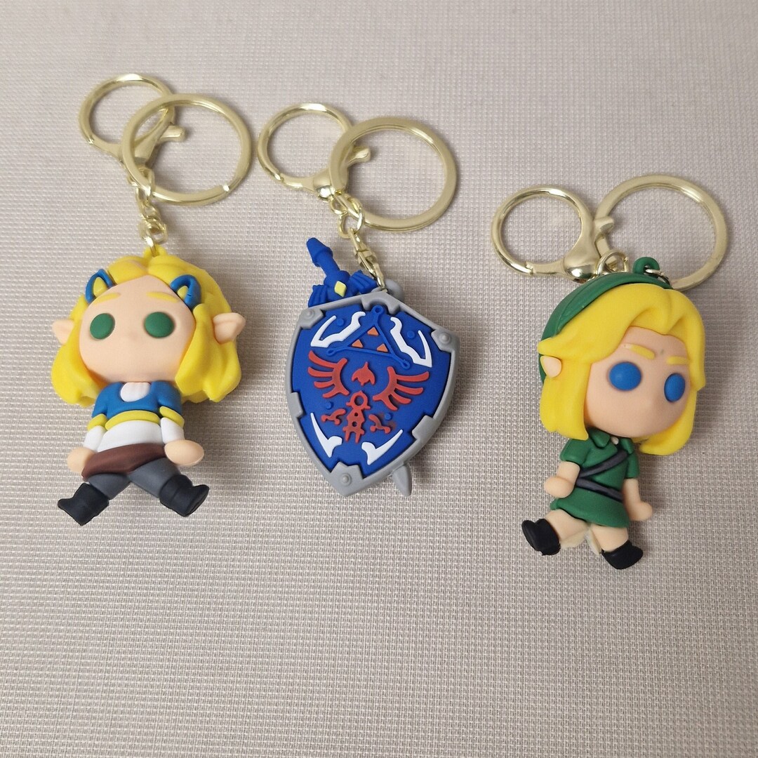 Keychain Zelda Link Sword Shield Master Sword Keychain Key Chain - Etsy