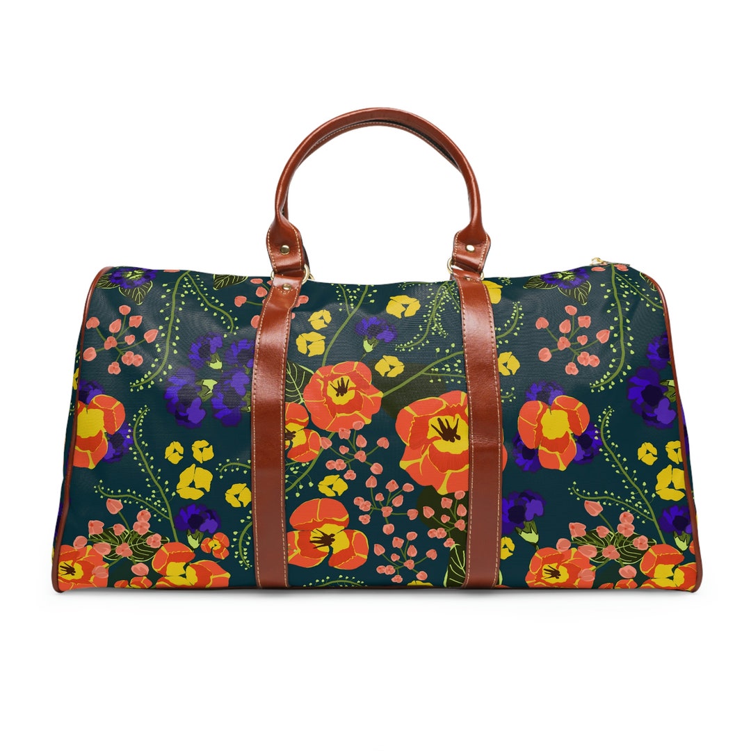 Women Duffle Bag, Floral Duffle Bag, Weekender Bag, Carry on Luggage ...