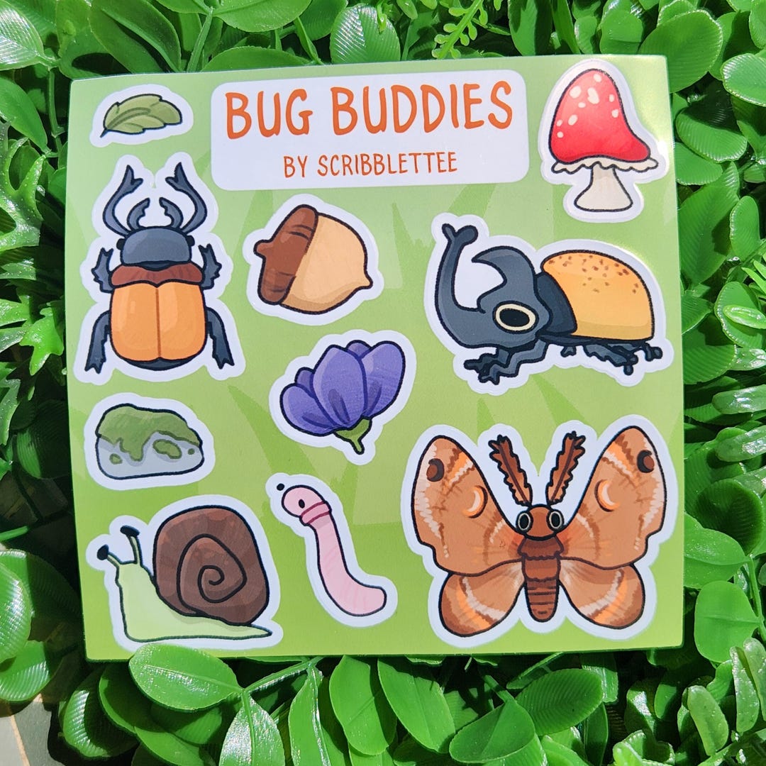 Bug Buddies Glossy Sticker Sheet - Etsy