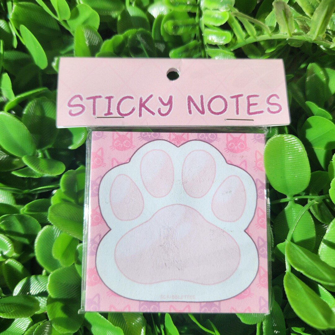 Paw Print Sticky Notes - Etsy