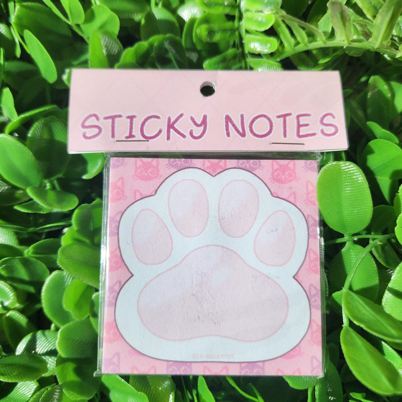 Paw Print Sticky Notes - Etsy