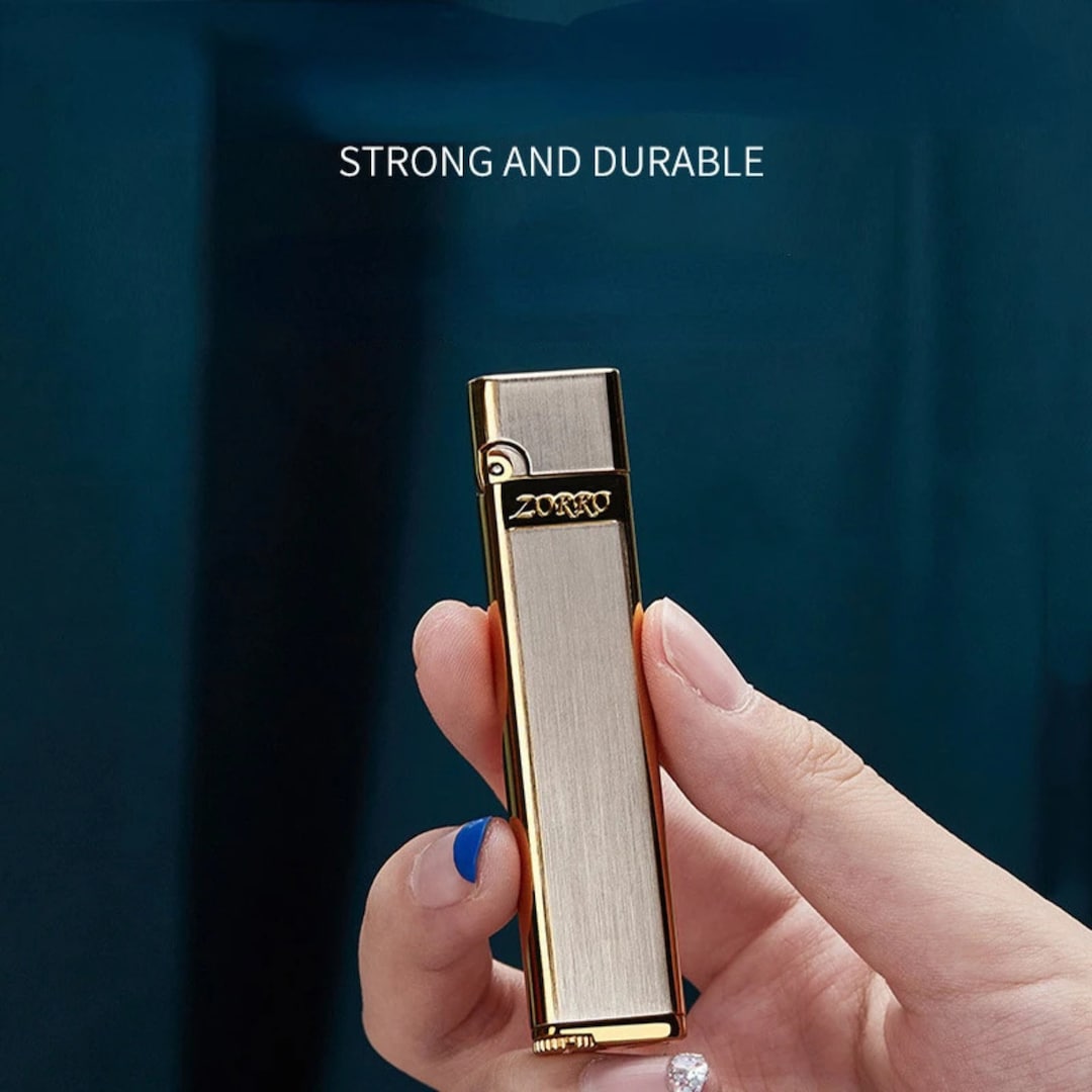 Slim Windproof Lighter Kerosene Lighter Mini Metal Cigarette Lighter ...