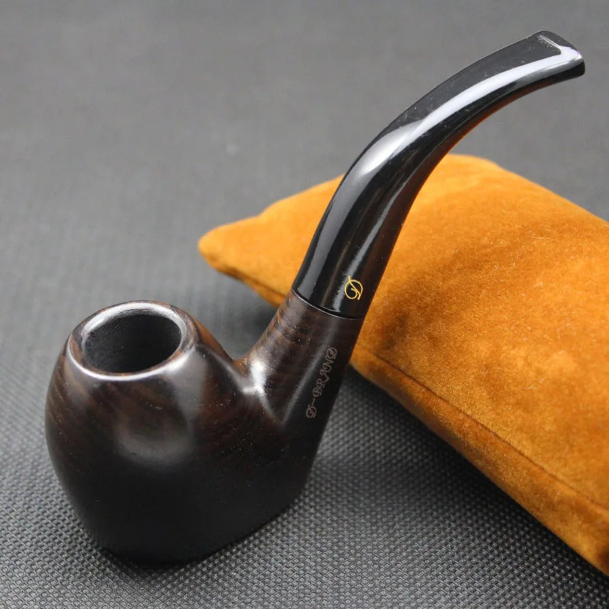 Best Ebony Wood Handmade 9mm Pipe Filter, Pouch Smoking Tobacco Pipe ...