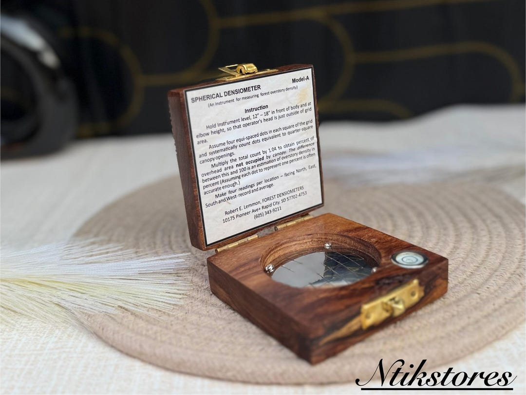 Spherical Crown Densiometer: Brass & Wood Forest Canopy Measurement ...
