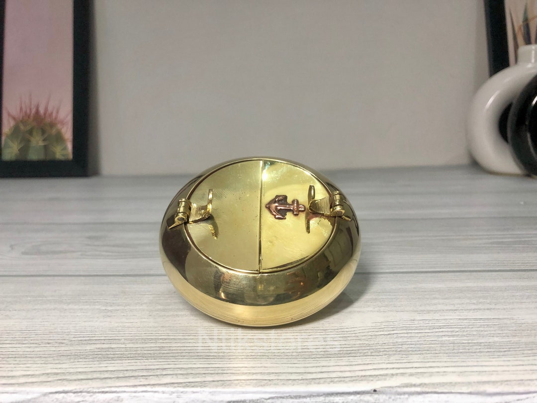Elegant Solid Brass 3-inch Ash Tray With Polished Finish Perfect for ...