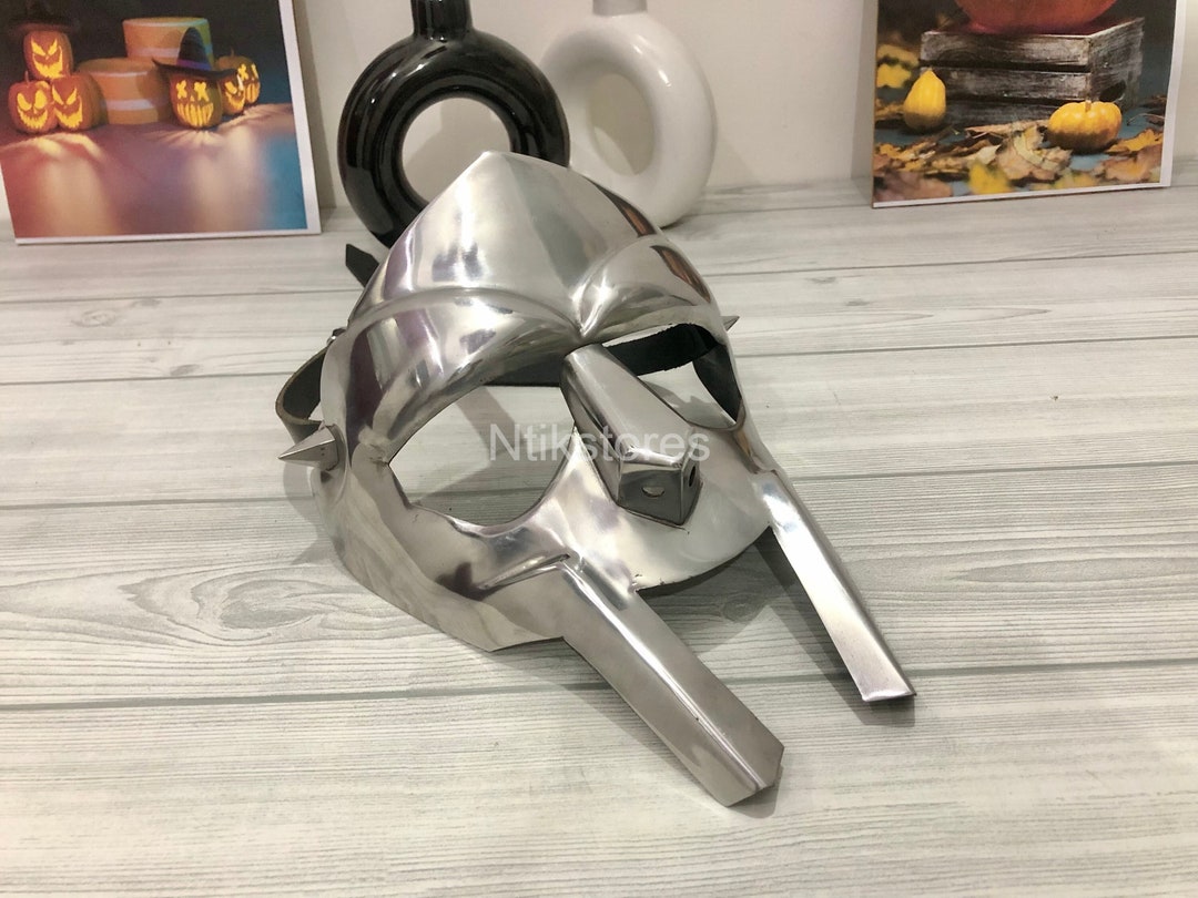 MF Doom-inspired Handmade Gladiator Costume Mask the Perfect Silver ...