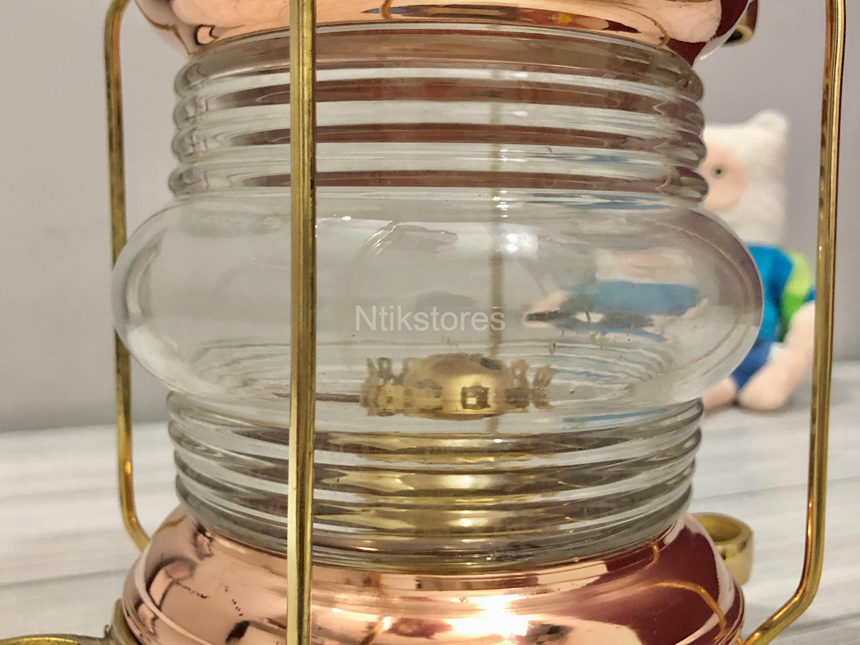 Maritime Nautical Ship Lantern 14 Brass & Copper Anchor Oil Lamp, Boat ...