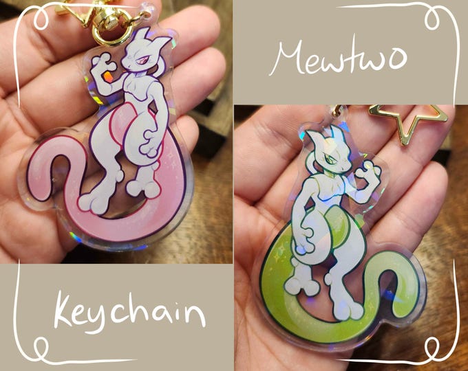 Mewtwo Pokémon Acrylic Charm Keychain! - Etsy