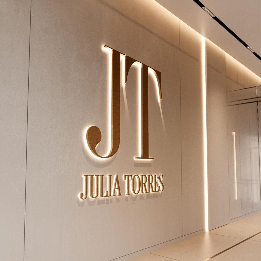 3D Metal Sign, Business Sign, Custom Metal Backlit Sign, Custom Backlit ...