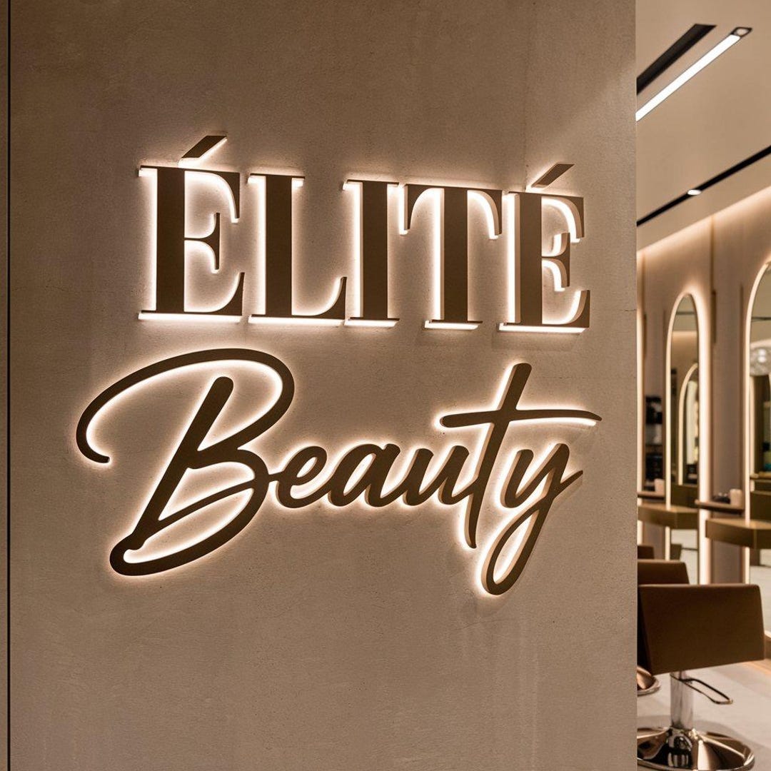 Led Backlit Signage, Custom Led Logo Sign, 3D Design Custom Logo Sign ...