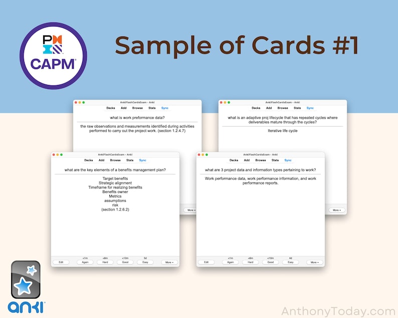 PMI CAPM Flashcards Anki Project Manager CAPM Exam Prep Questions ...