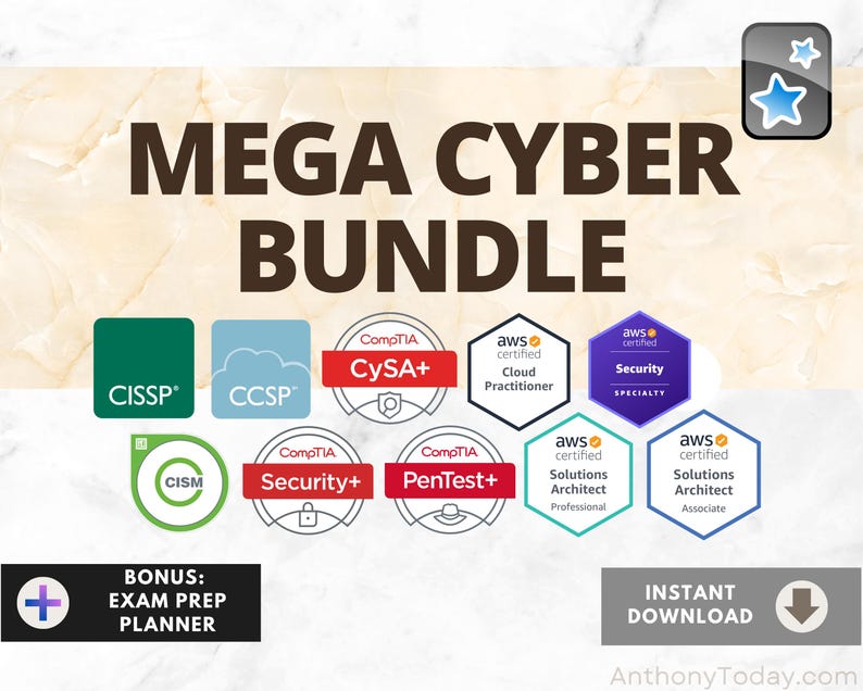 Mega Cyber Bundle Anki Flashcards | CISSP, Comptia, Aws, ISACA, Master ...