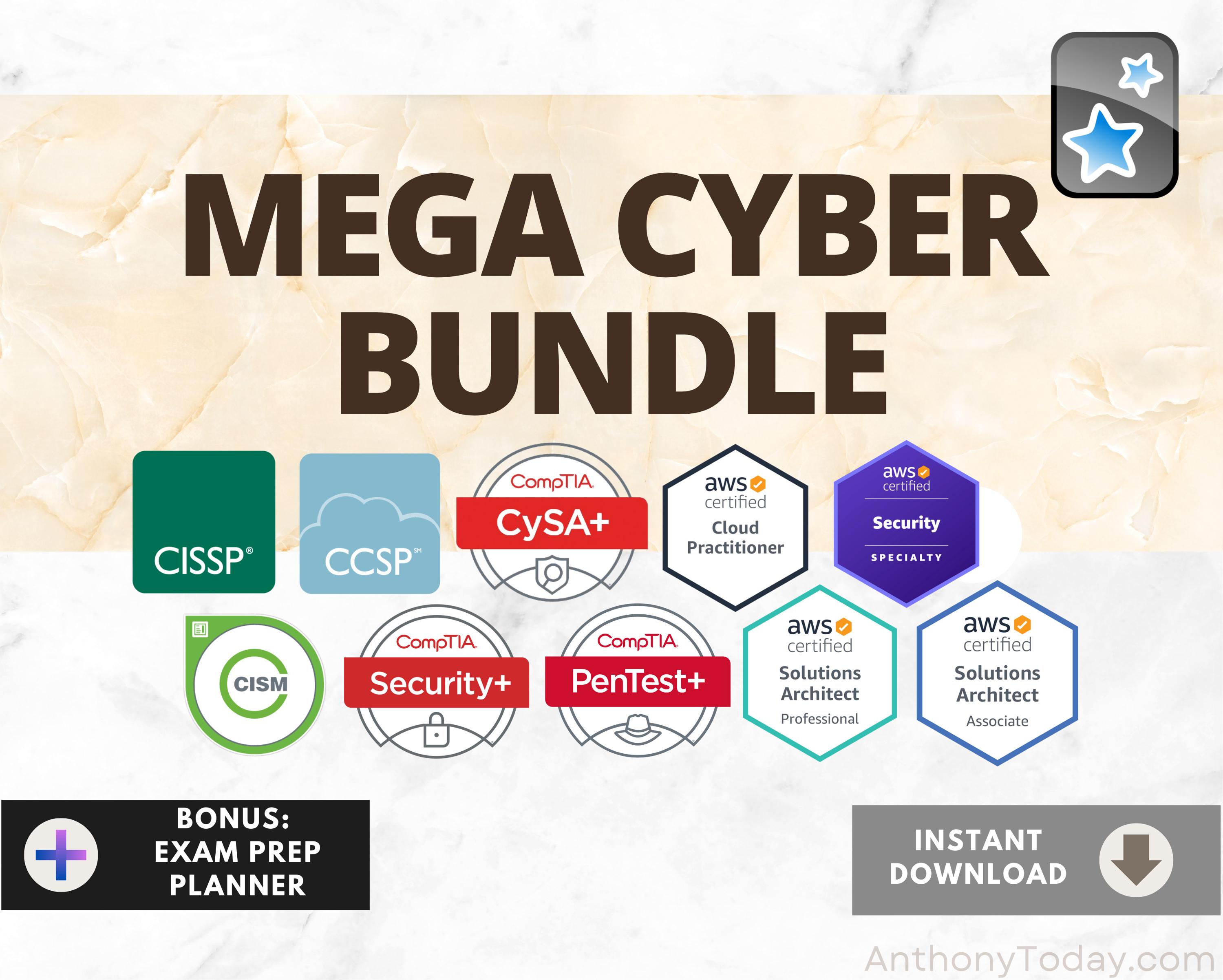Mega Cyber Bundle Anki Flashcards | CISSP, Comptia, Aws, ISACA, Master Cybersecurity, Cloud, and ...