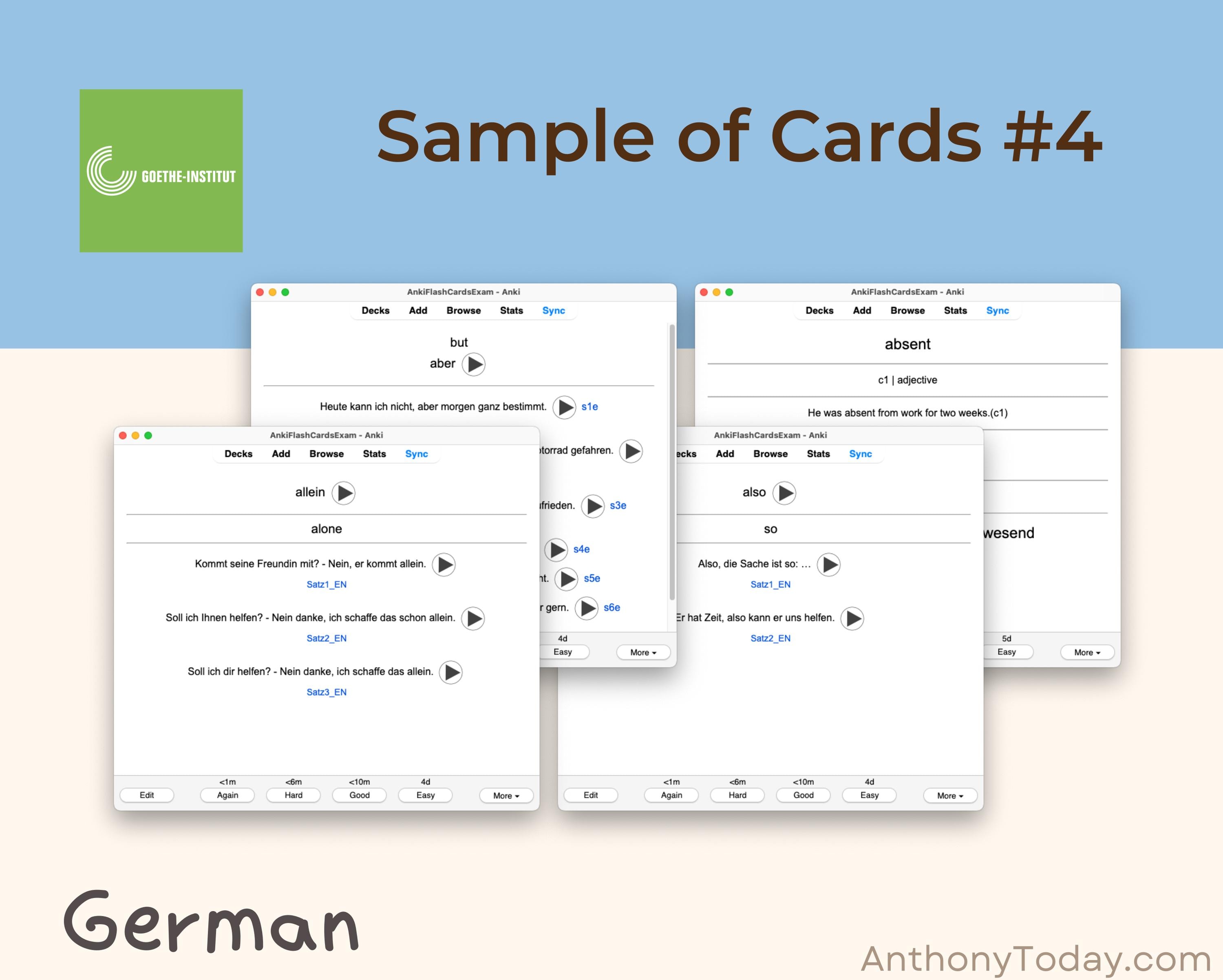 German Goethe Zertifikate Ultimate Guide Anki Flashcards Audio-enhanced ...