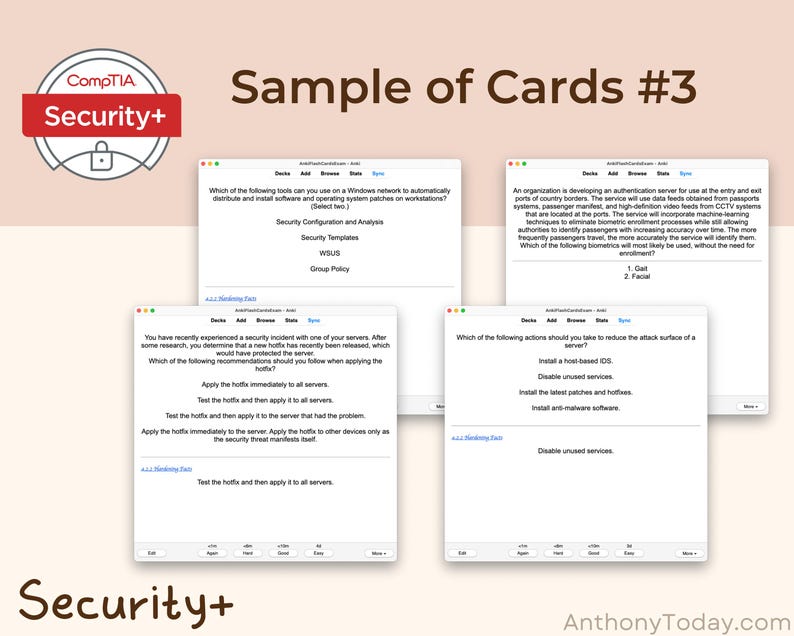 Comptia Security+ V7 SY0-701 Exam Prep: Anki Flashcards Exam Questions ...
