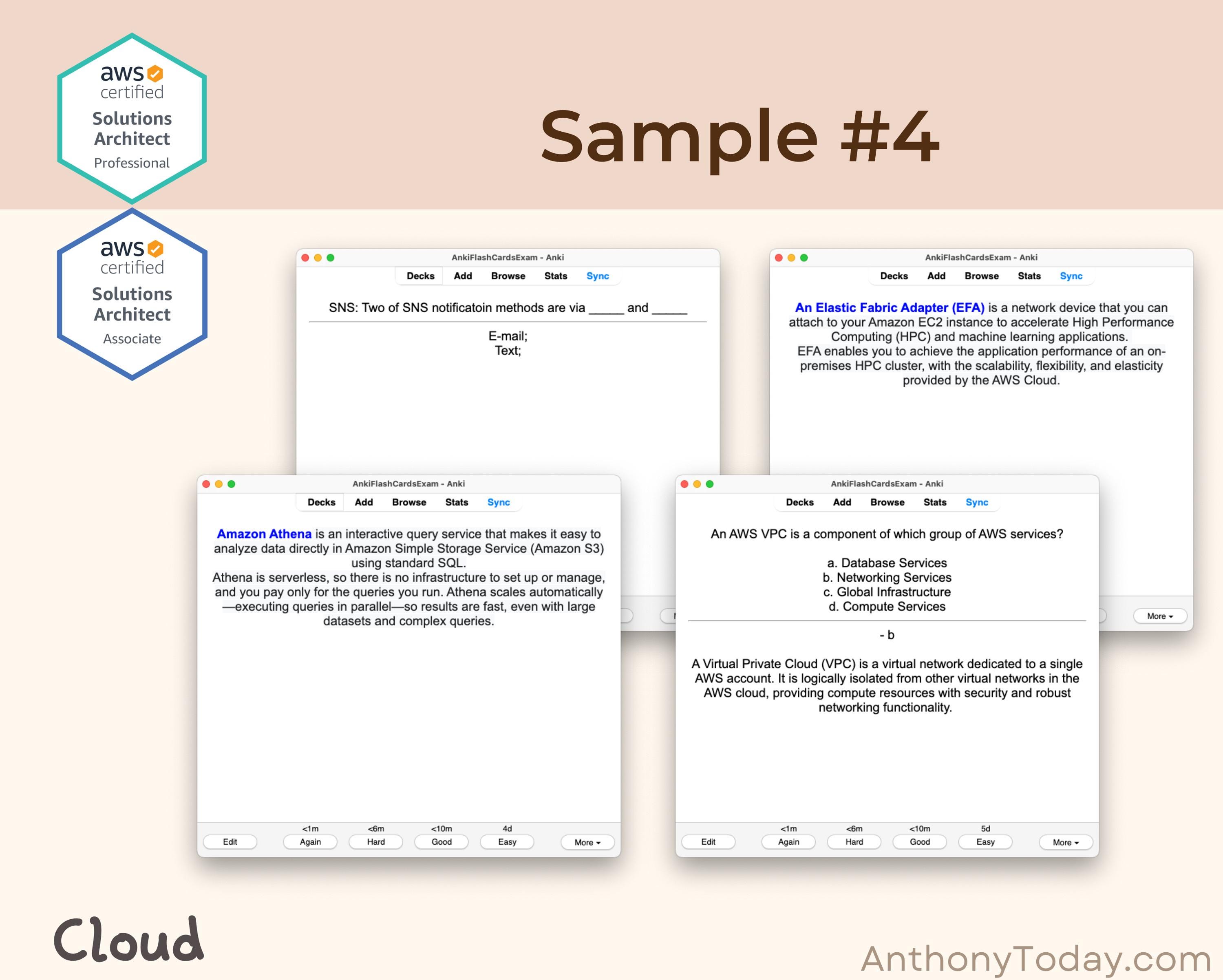 AWS Solutions Architect Exam Prep SAA-C03 SAP-C02 | Anki Flashcard ...
