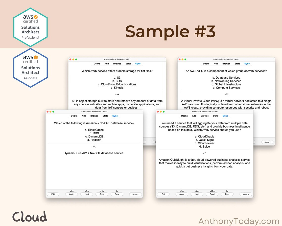 AWS Solutions Architect Anki Flashcards: SAA-C03 SAP-C02 Exam Prep ...
